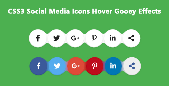 CSS - Animacje i efekty - CSS3 Social Media Icons Hover Gooey Effects CSS - Animacje i efekty - CSS3 Social Media Icons Hover Gooey Effects